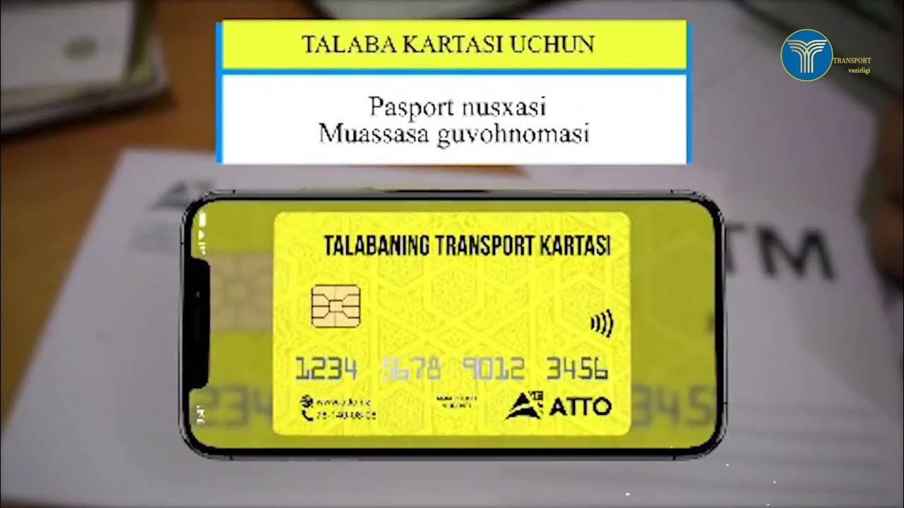 Transport kartasining talabalar va o'quvchilar uchun qulayligi
